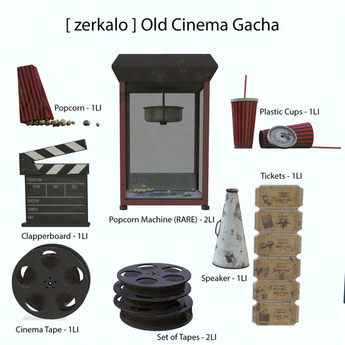 Second Life Marketplace - [ zerkalo ] Old Cinema Gacha - Popcorn